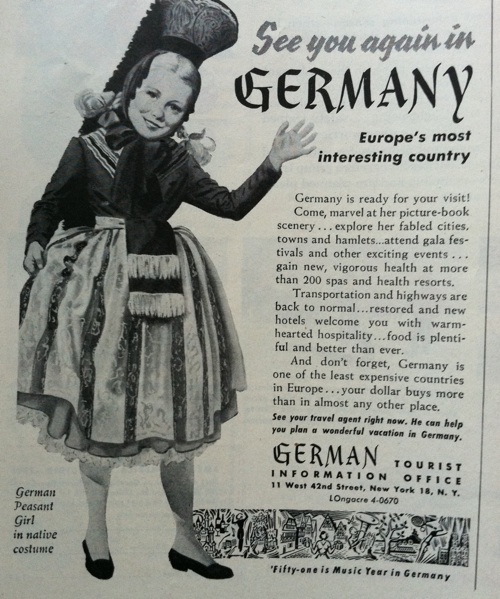 Retro Ad of the Week: Germany Tourism, 1951 Retro Ad of the Week: Germany Tourism, 1951